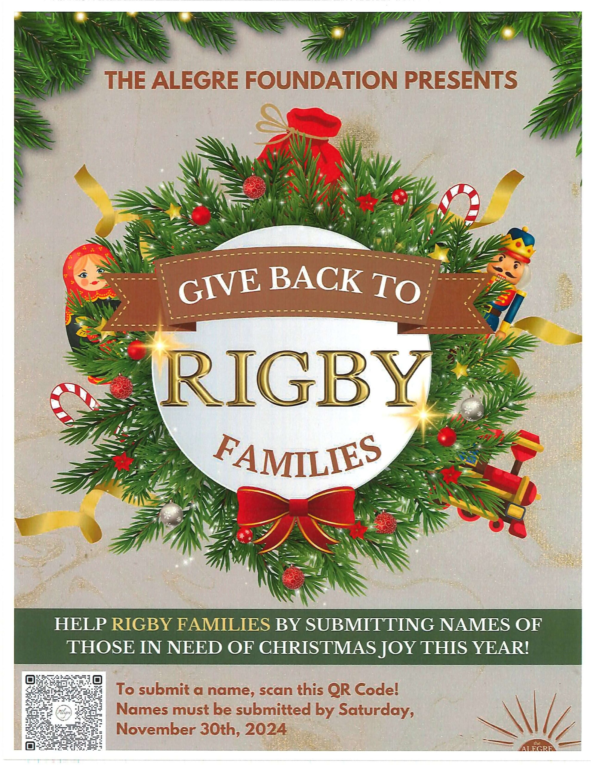 The Alegre Foundation Presents: Give Back to Rigby Families - City of Rigby